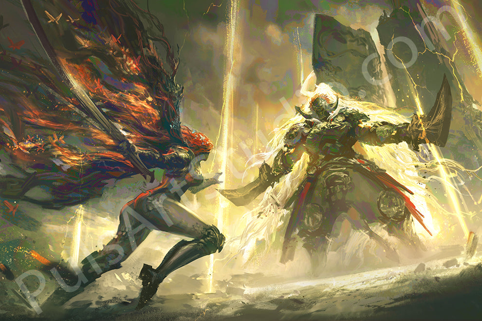 Malenia v Radahn Poster from Elden Ring – PulsArt Studio