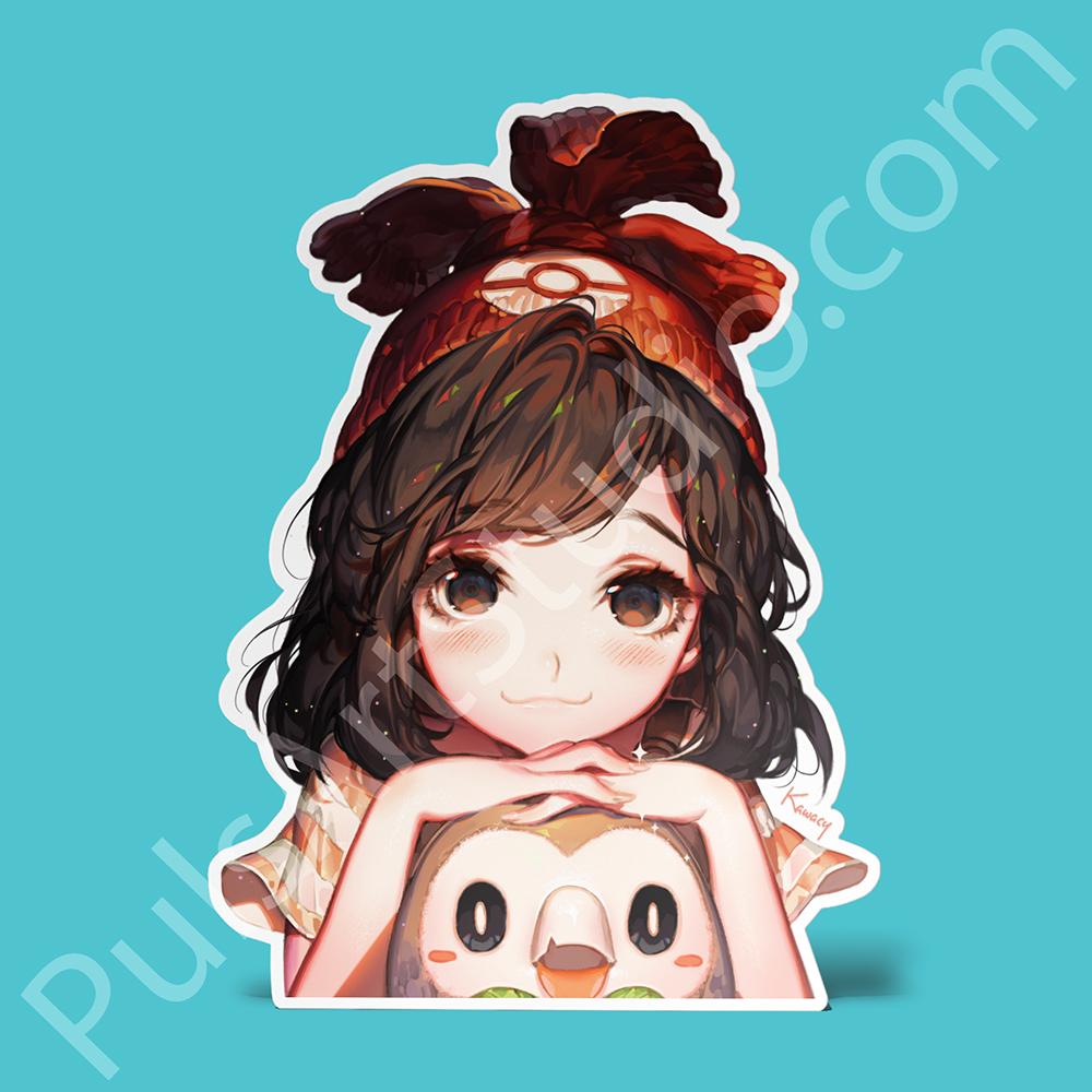Selene & Rowlet Sticker | Pokemon Sun & Moon | For Laptops, Water ...