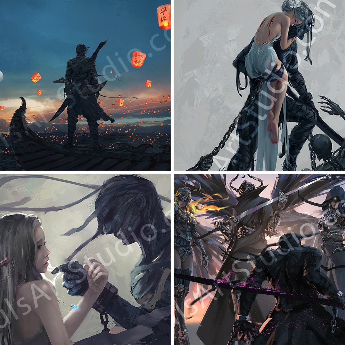 Original/GhostBlade | 4x Miniprint Set – PulsArt Studio