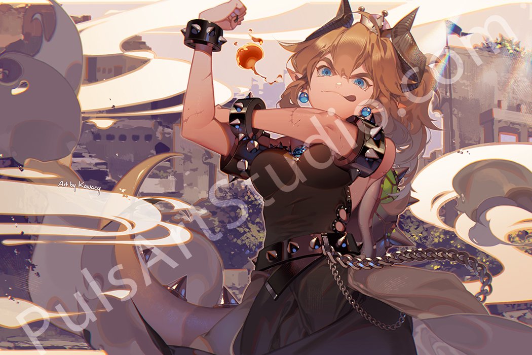 Large Bowsette from Super Mario, art by Kawacy – PulsArt Studio