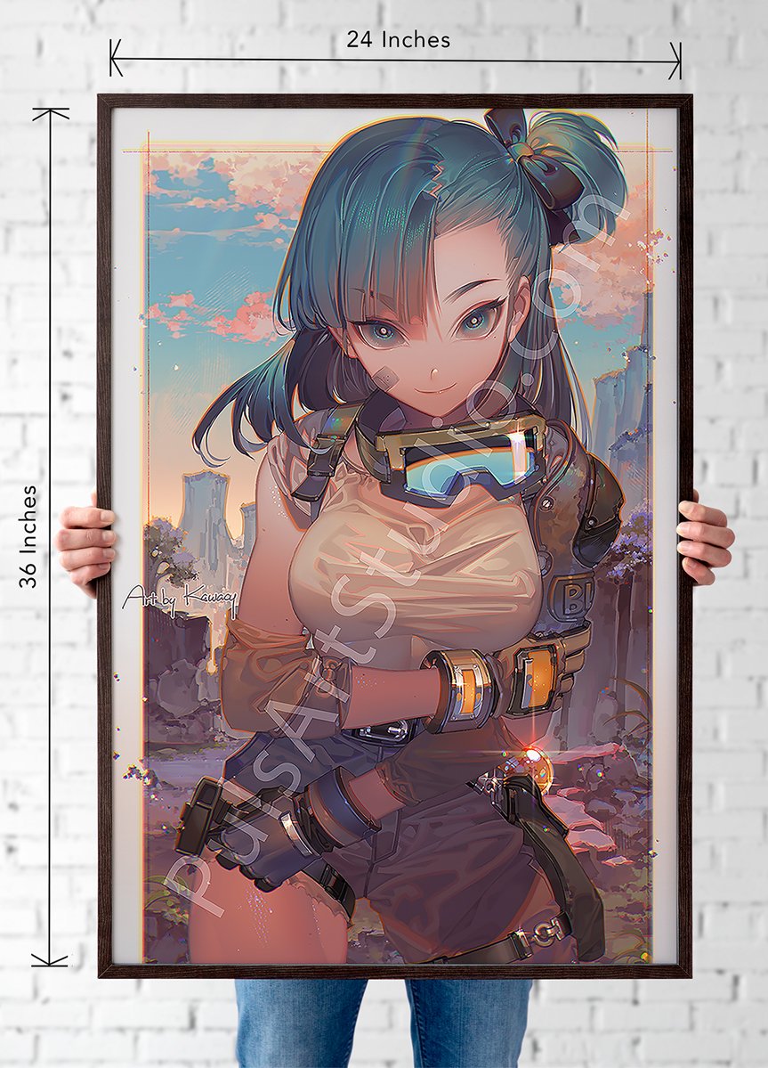 XL Vinyl Canvas | Young Bulma from Dragon Ball | Art by Kawacy ...