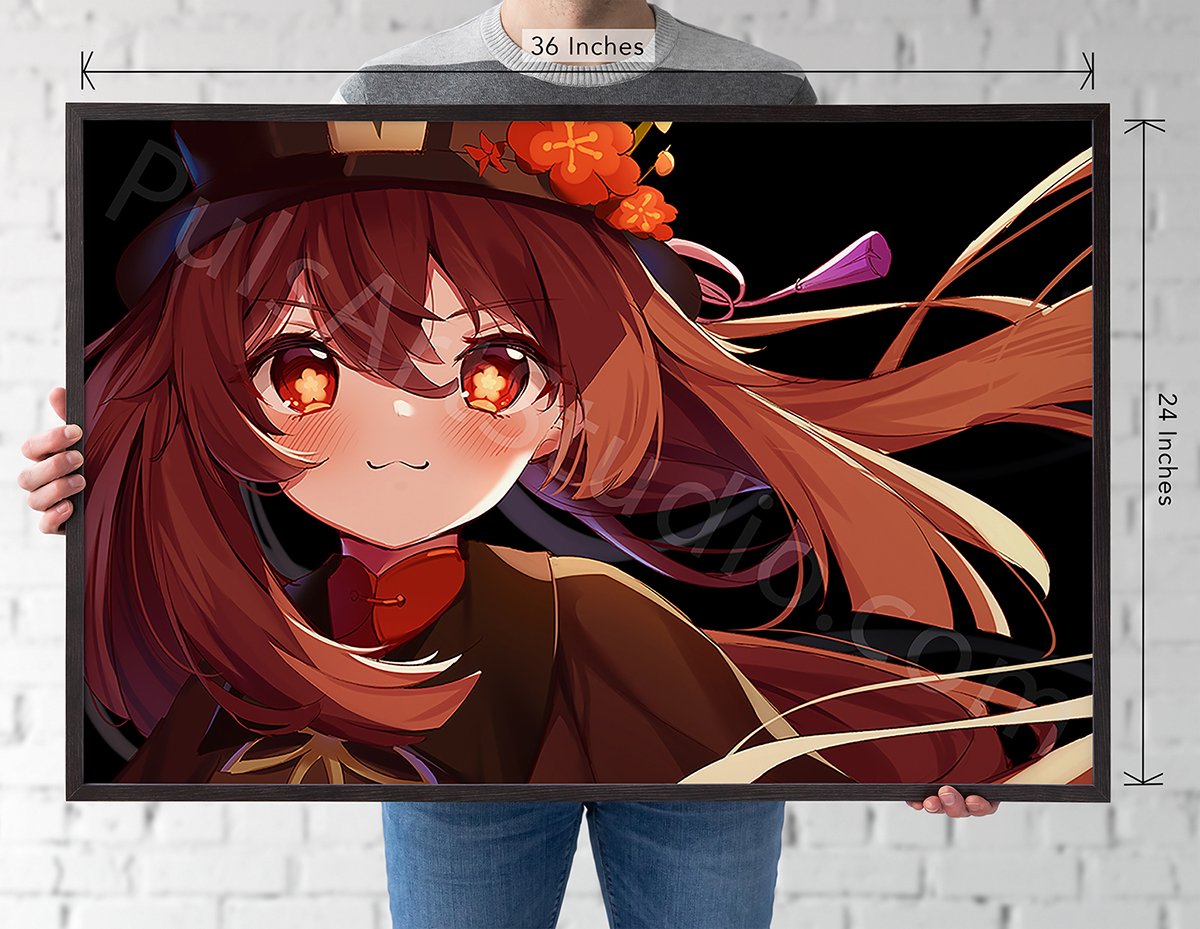 XL Vinyl Canvas | Hu Tao from Genshin Impact | Art by Nahaki – PulsArt ...