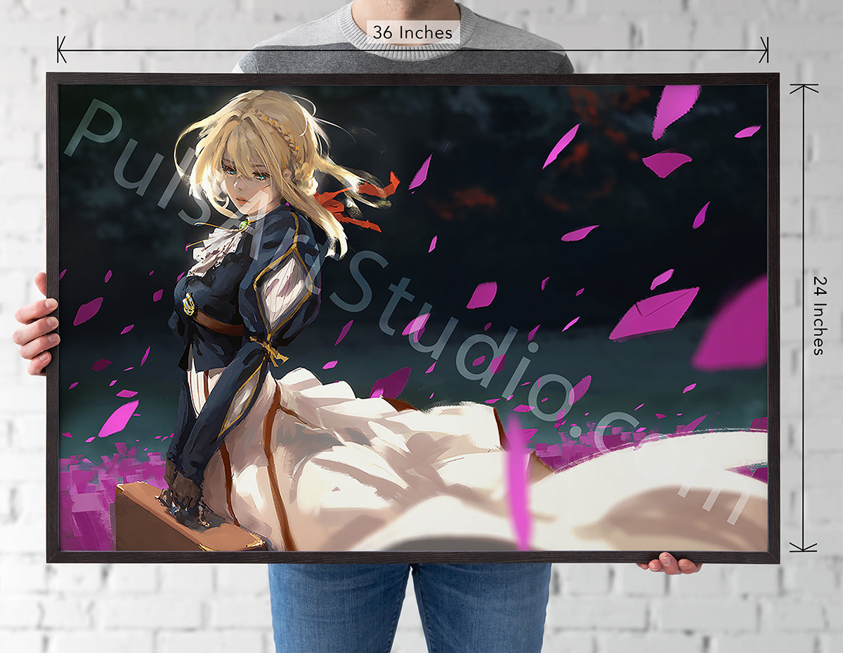 XL Vinyl Canvas | Violet Evergarden | Art by WLOP – PulsArt Studio