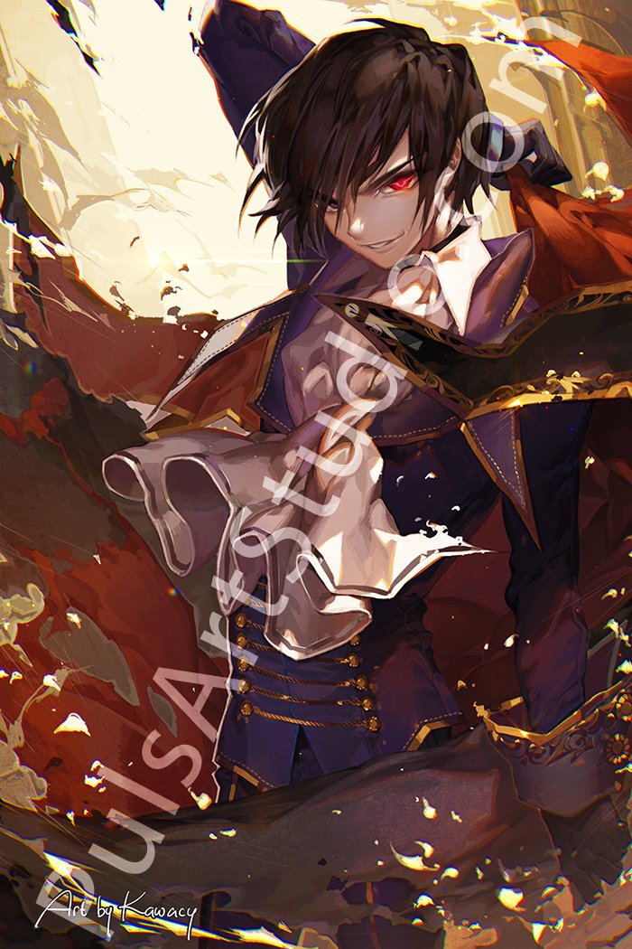 Large Lelouch Poster from Code Geass, art by Kawacy – PulsArt Studio