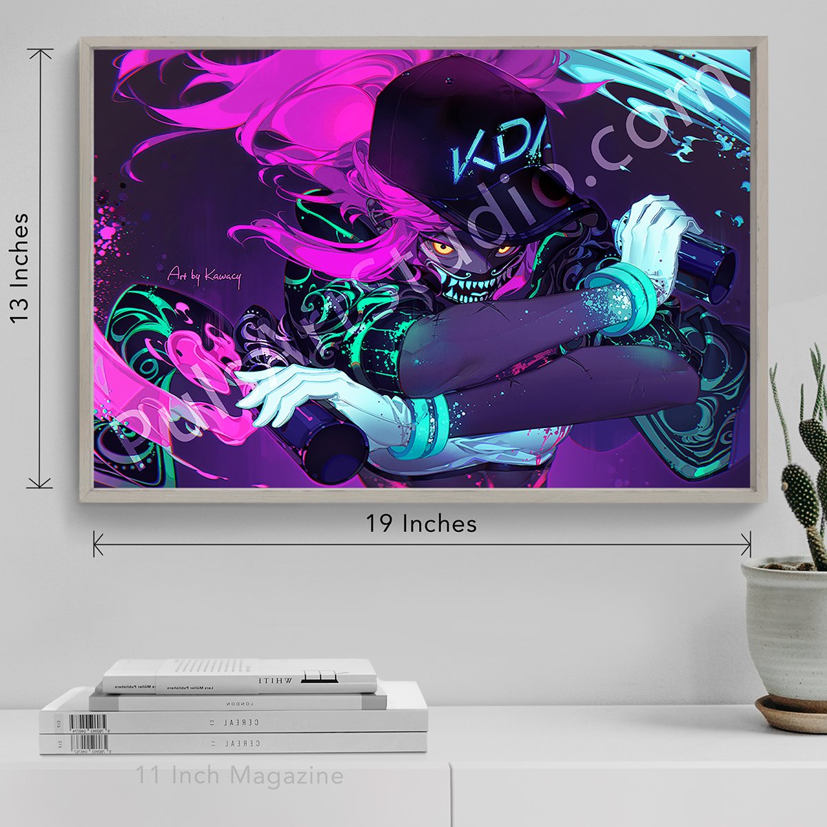 Large K/DA Akali Poster from League of Legends, art by Kawacy – PulsArt ...