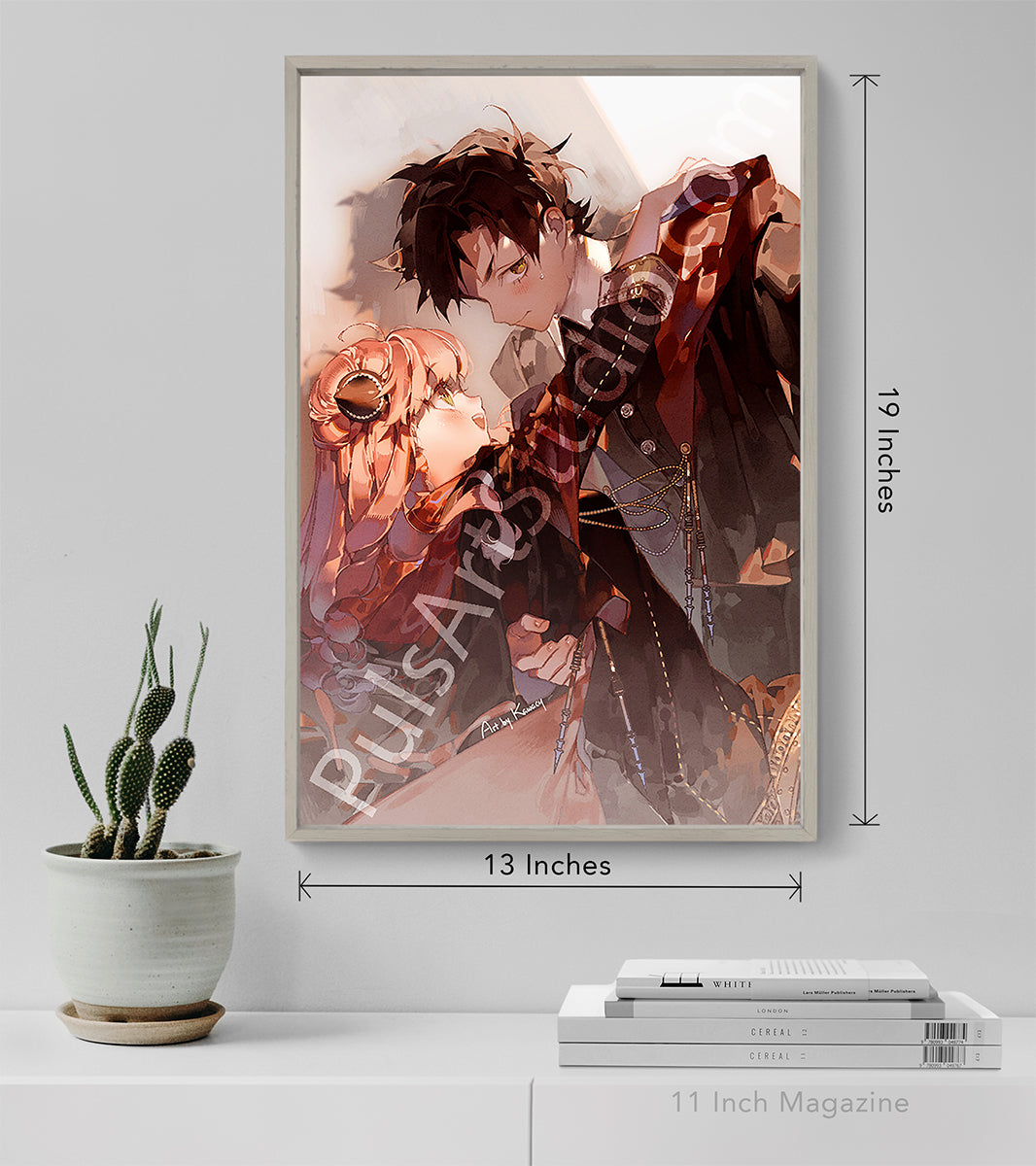 Large Damian & Anya Poster from Spy x Family, art by Kawacy – PulsArt ...