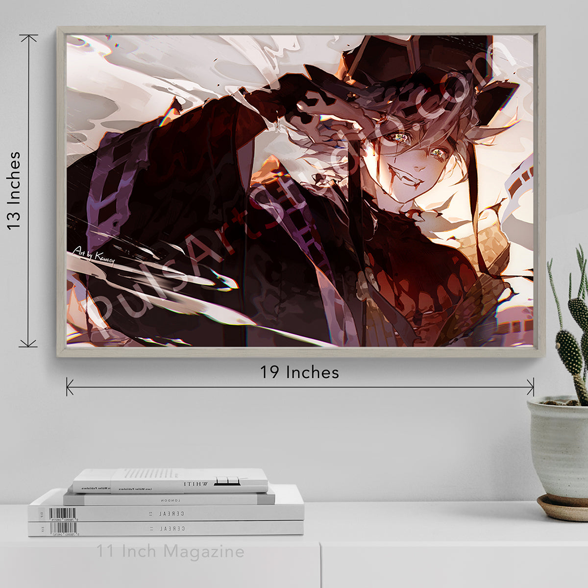 Large Doma Poster from Demon Slayer, art by Kawacy (Kimetsu no Yaiba ...