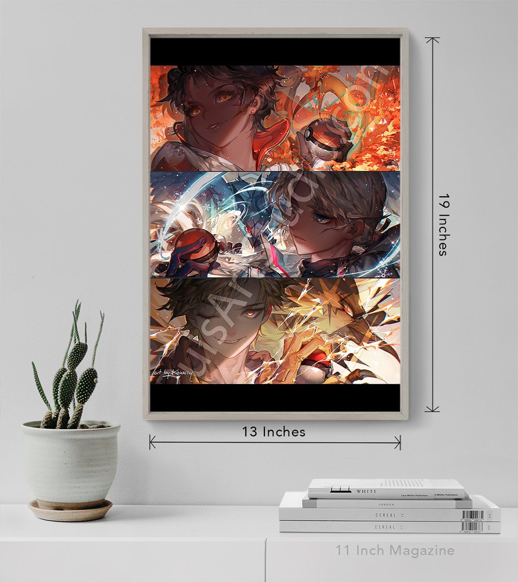 Large Pokemon Go Team Leaders Poster, art by Kawacy – PulsArt Studio