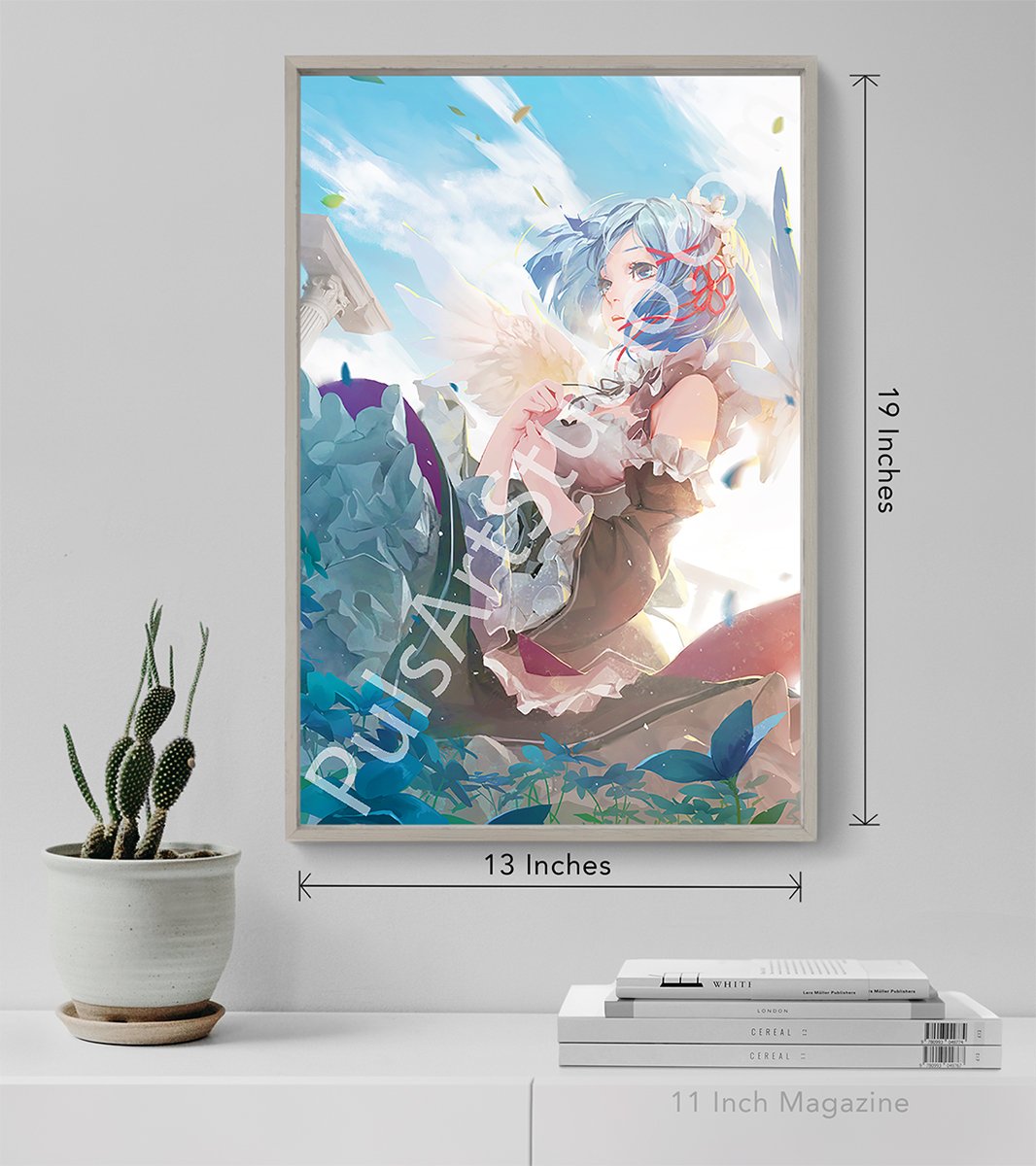 Large Rem Poster from Re:Zero, art by Baraba3 – PulsArt Studio