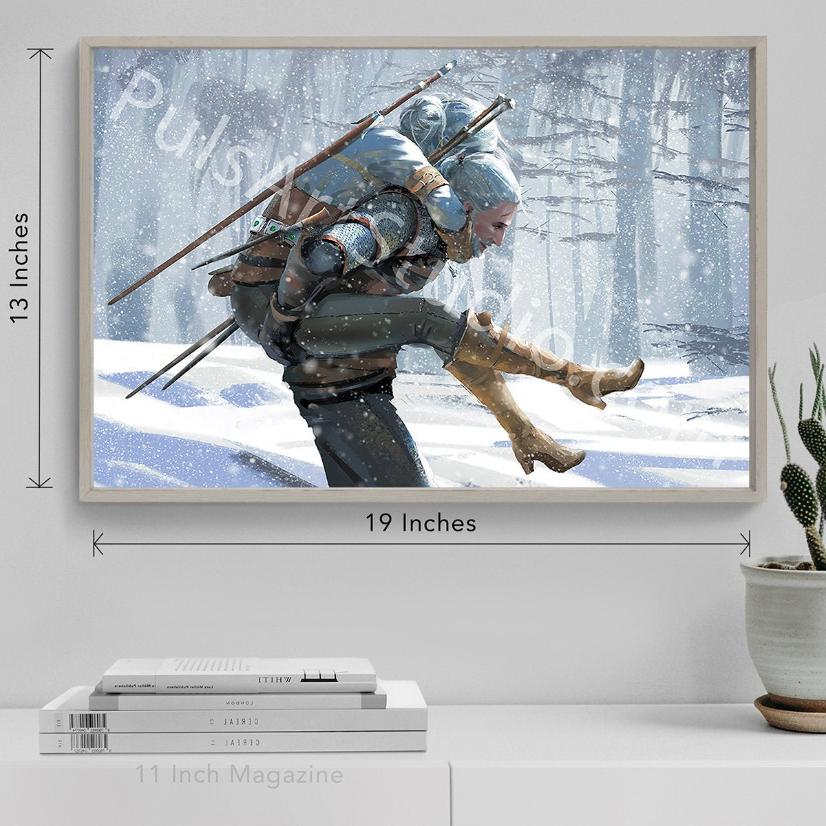 Large Geralt & Ciri Poster from Witcher 3, art by WLOP – PulsArt Studio